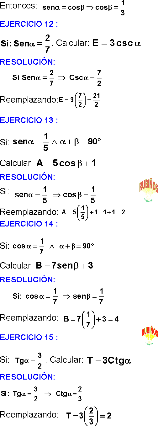 Propiedades De Las Razones TrigonomÉtricas Ejercicios Resueltos De