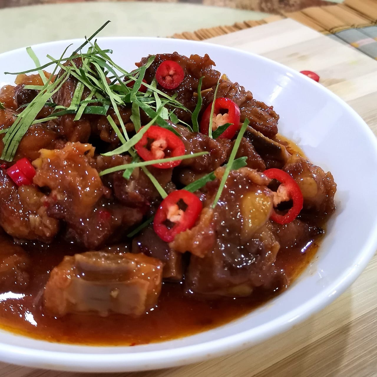 Braised Pork Ribs With Plum Sauce