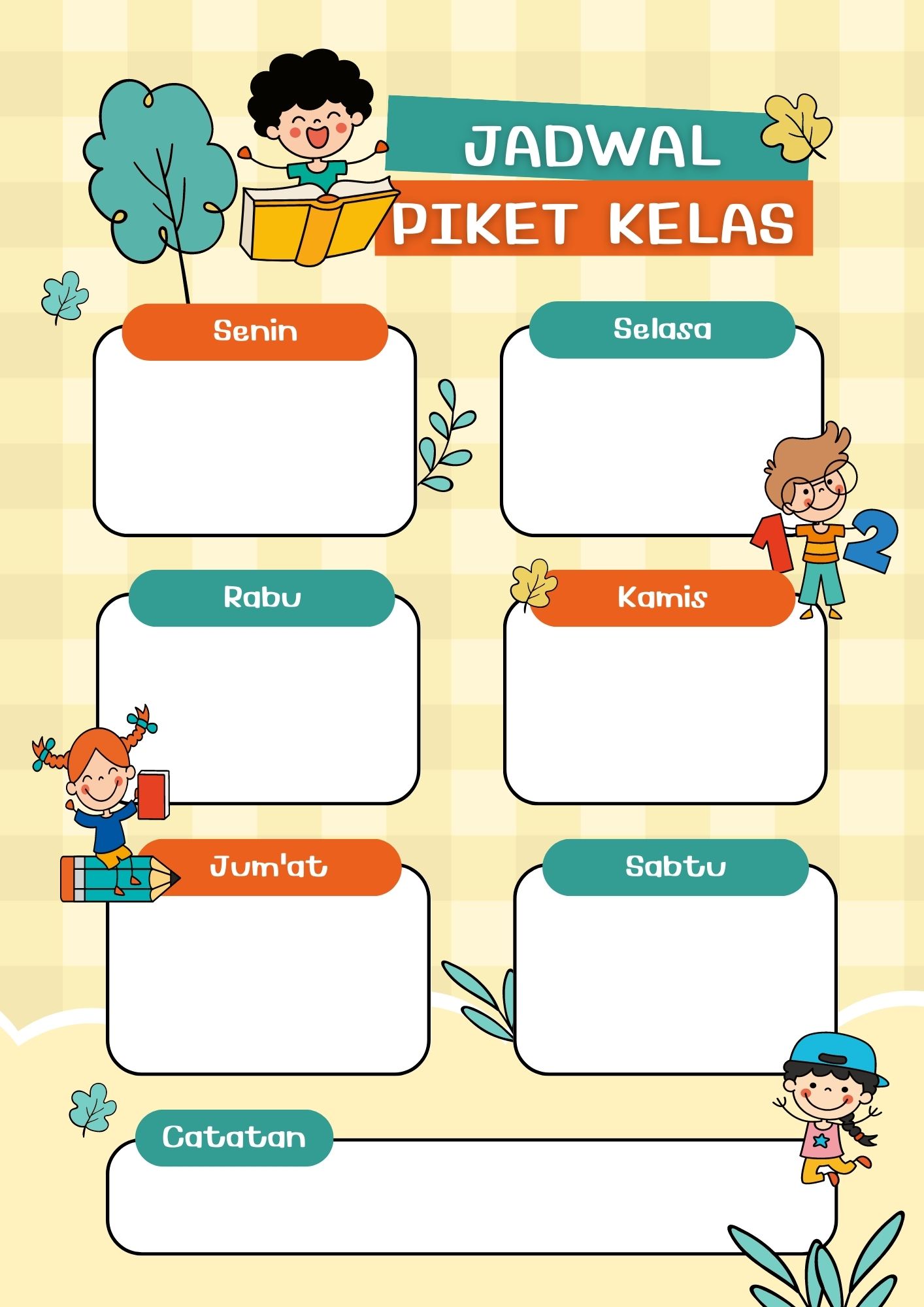 Download Template Powerpoint Ppt Jadwal Piket Kelas 100 Editable Ppt