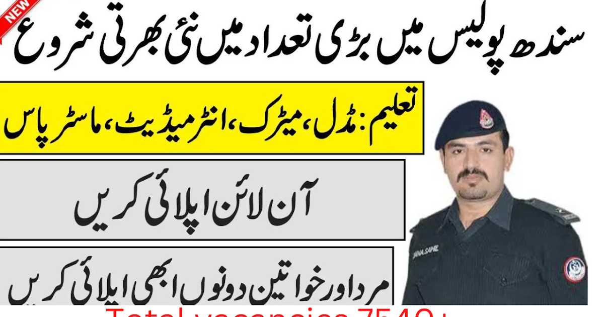 Sindh Police Jobs 2023 Apply 7540 Constables And Asi Jobs