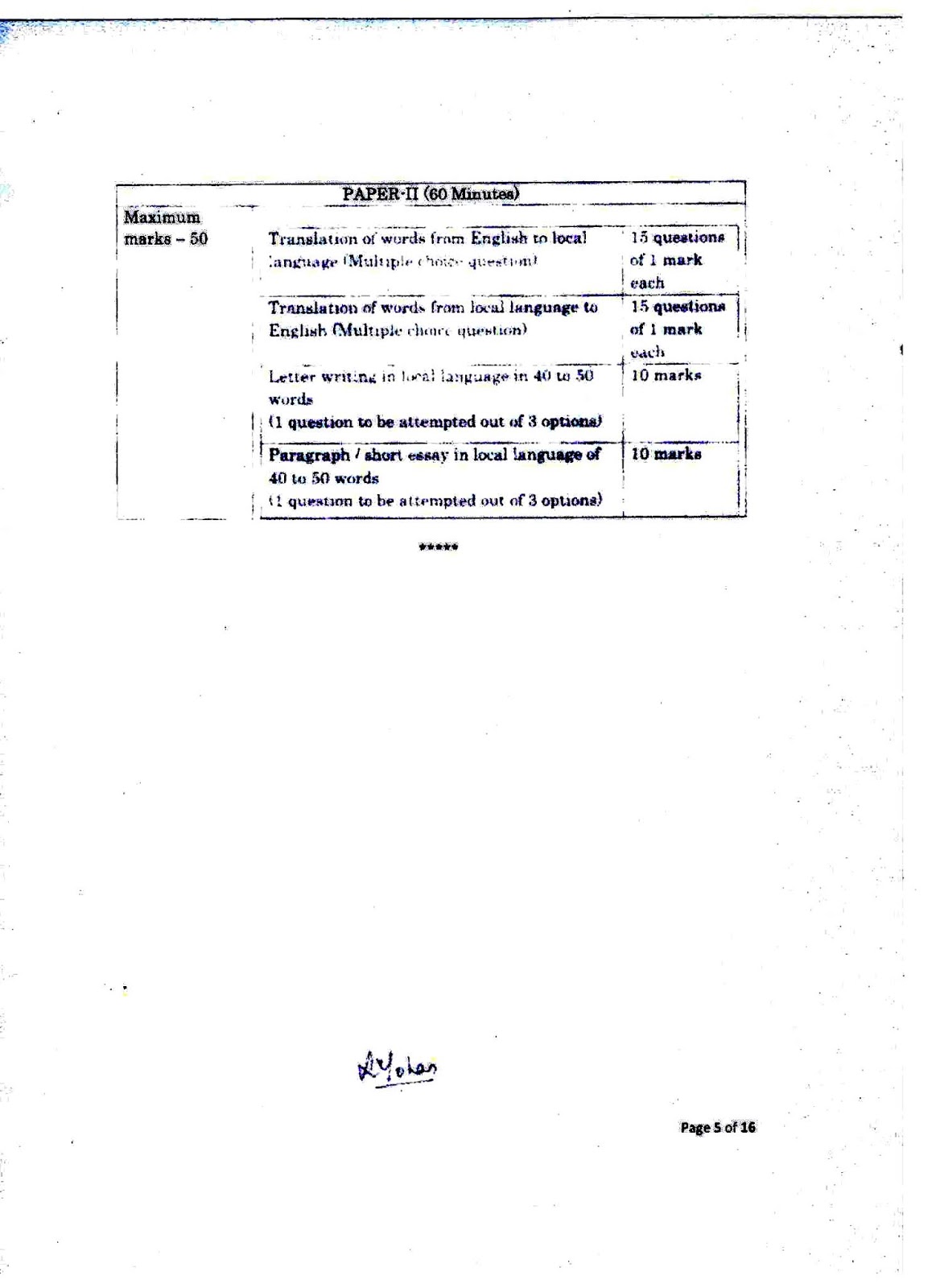 Rural Postal Employees Revision Of Syllabus And Pattern Of Examination