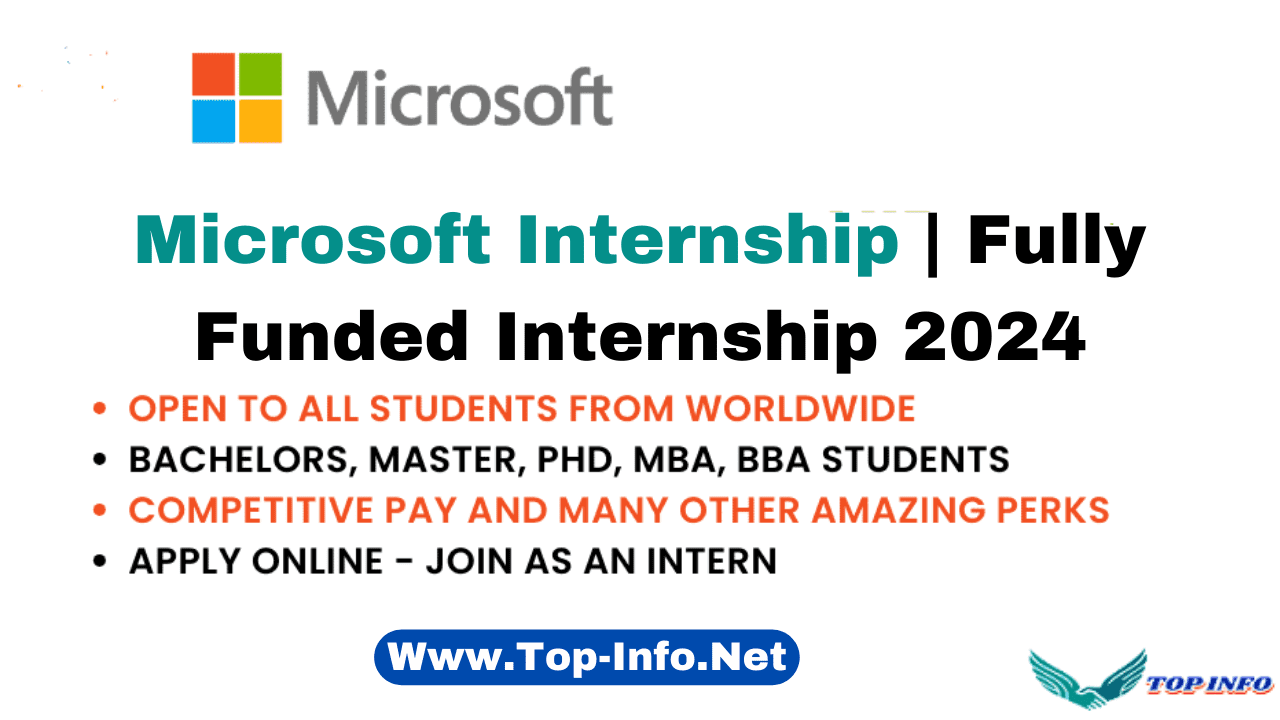 Microsoft Internship Fully Funded Internship 2024