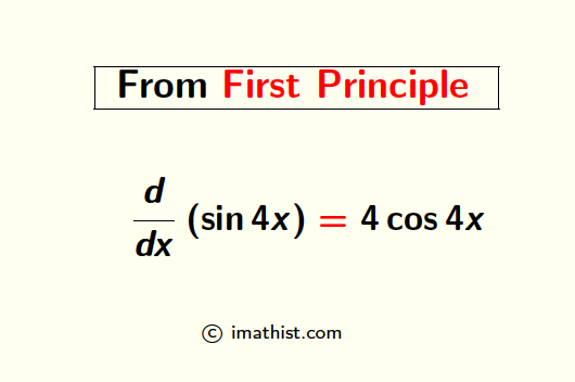 Derivative Of Sin4x By First Principle Limit Definition Imath