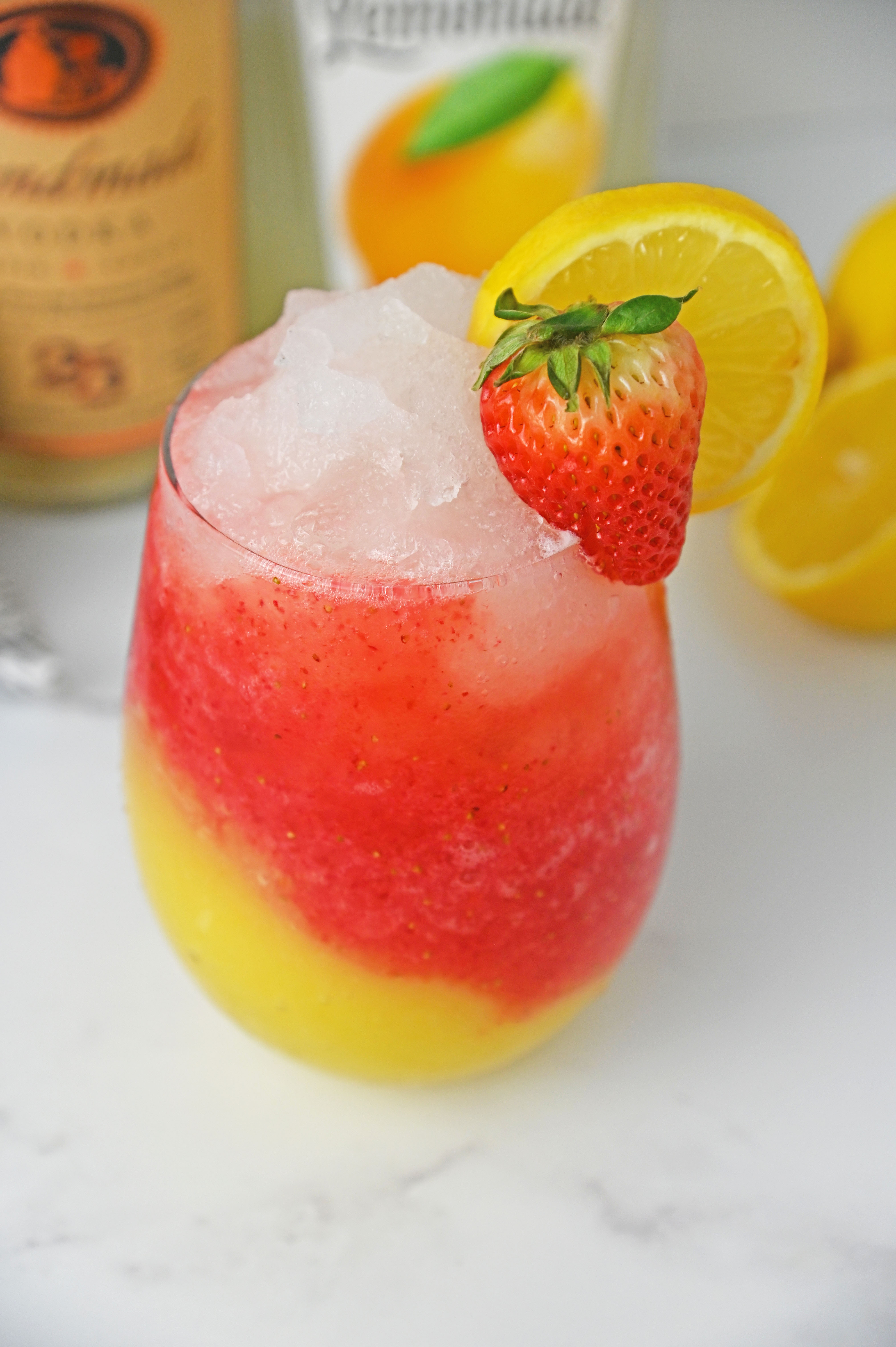 Strawberry Mango Lemonade Boozy Slushie