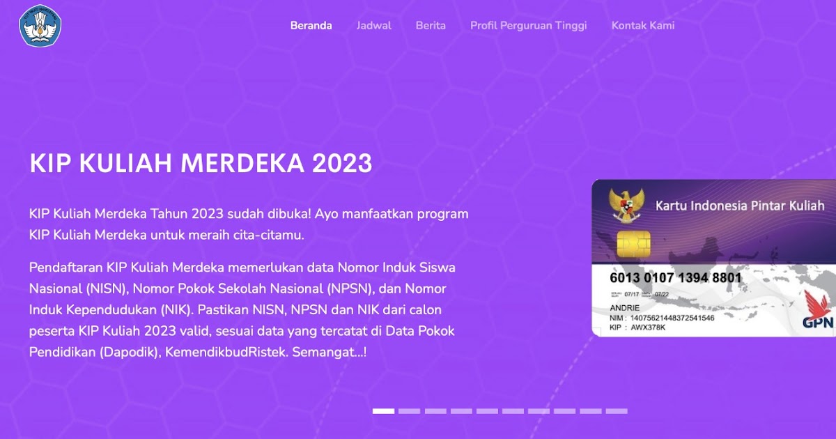 Pendaftaran Kip Kuliah Merdeka Tahun 2023 Sudah Di Buka Kanal