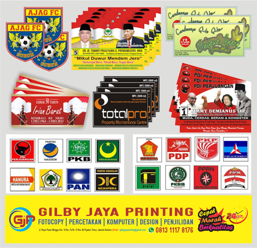 Jasa Cetak Sticker Murah Jakarta Selatan Gilby Jaya Printing