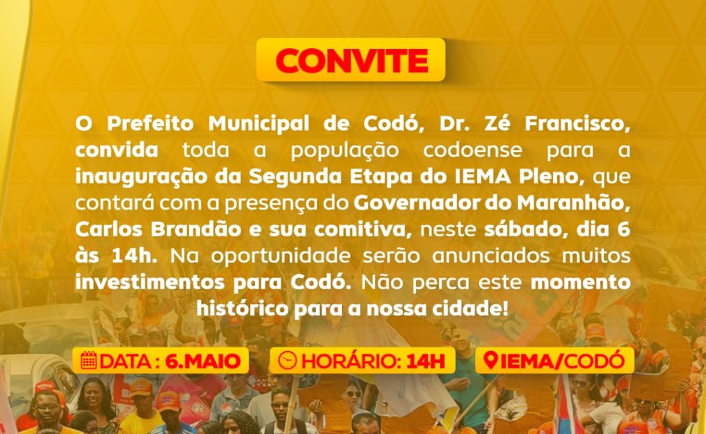 Governador Do Maranhão Carlos Brandão Estará Presente Na Inauguração