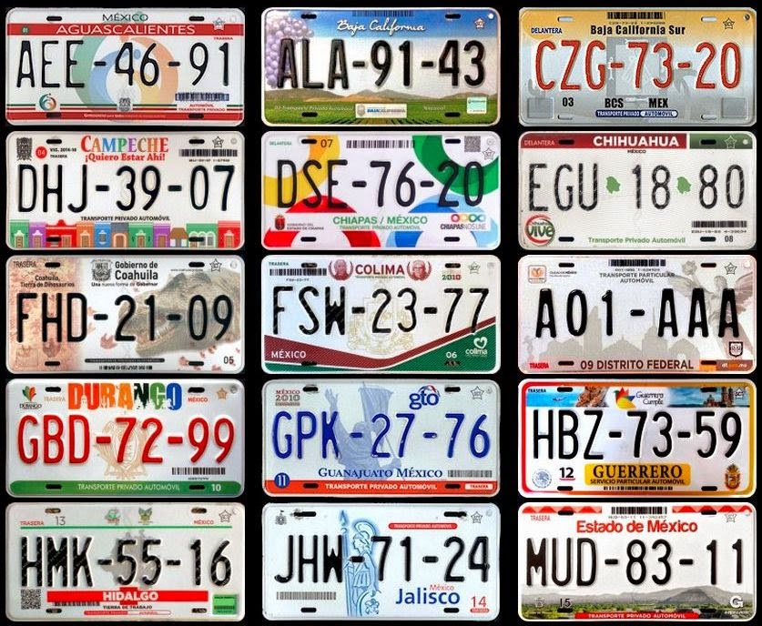 Placas De Autos De México Y Otras Cos 999 As Alfabeto De Placas Por