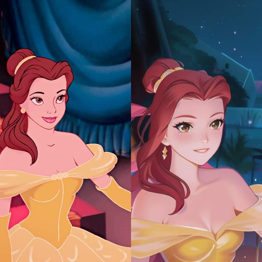 Ilustrações Reimaginam Princesas Disney Em Versão Anime