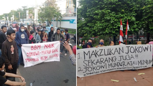 Gelar Aksi Demo Tolak Kenaikan Bbm Mahasiswa Bandung Kami Muak Kepada