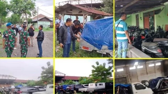 Gudang Tni Jadi Tempat Penimbunan Kendaraan Curian Di Sidoarjo Sudah