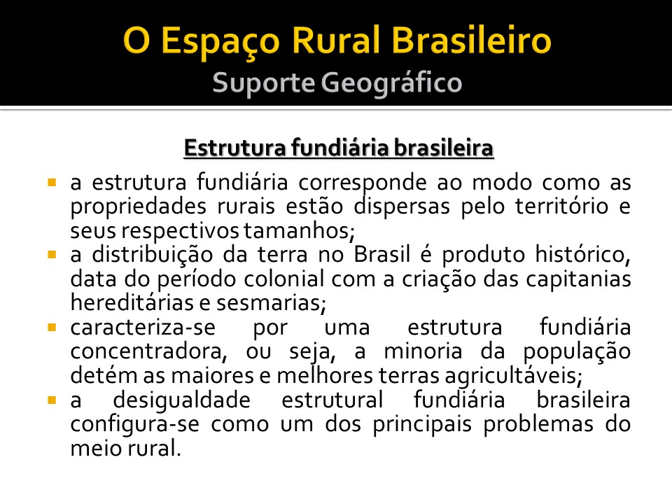 Estrutura Fundiária Brasileira