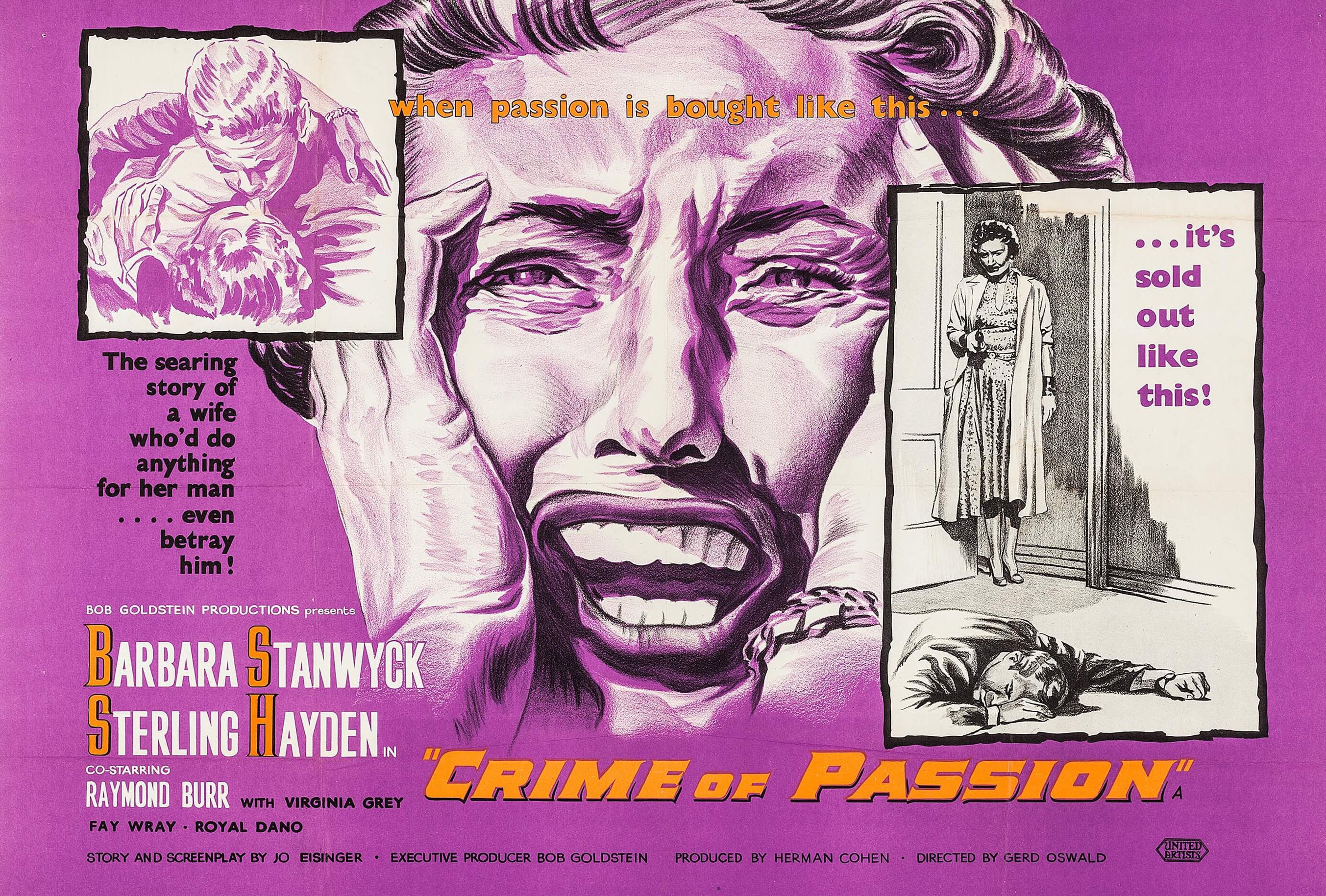 Jack Kost On This Day In Movie History Crime Of Passion 1957