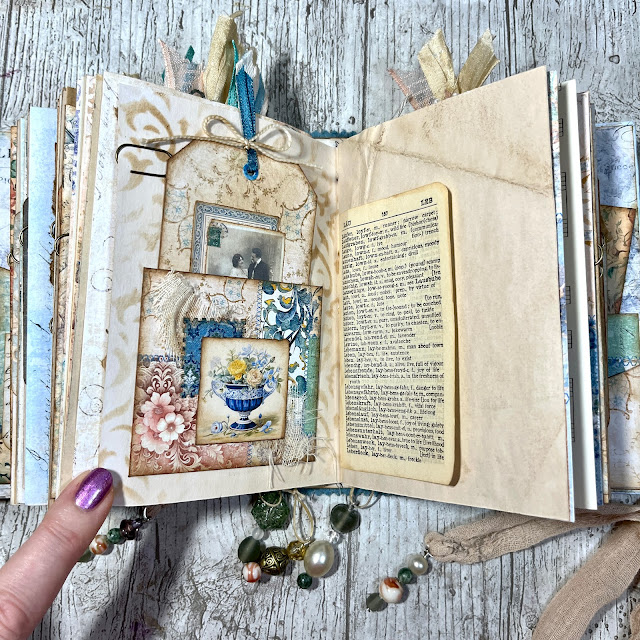 Nigezza Creates Shabby Blue Mini Journal Flip Through Dt Project Rach