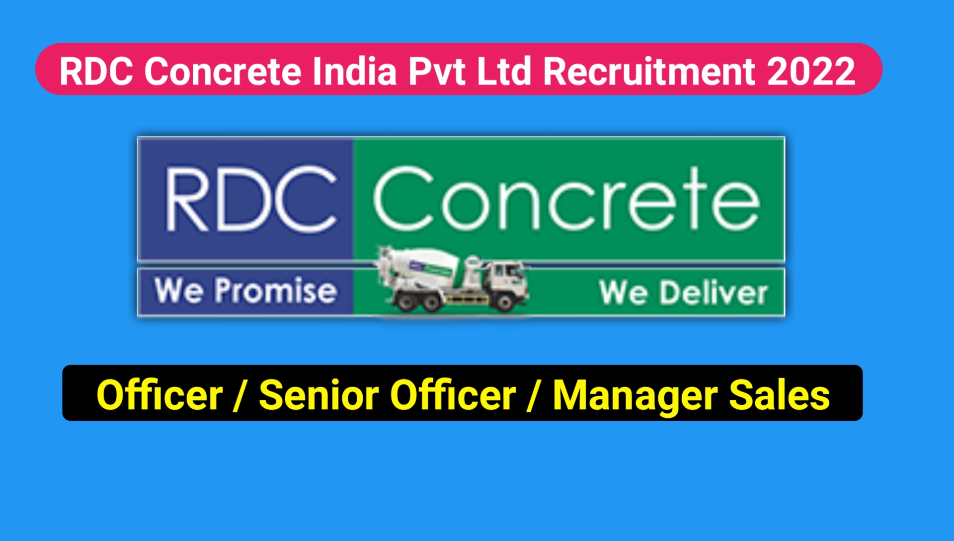 Rdc Concrete India Pvt Ltd Recruitment 2022 For Senior Officer