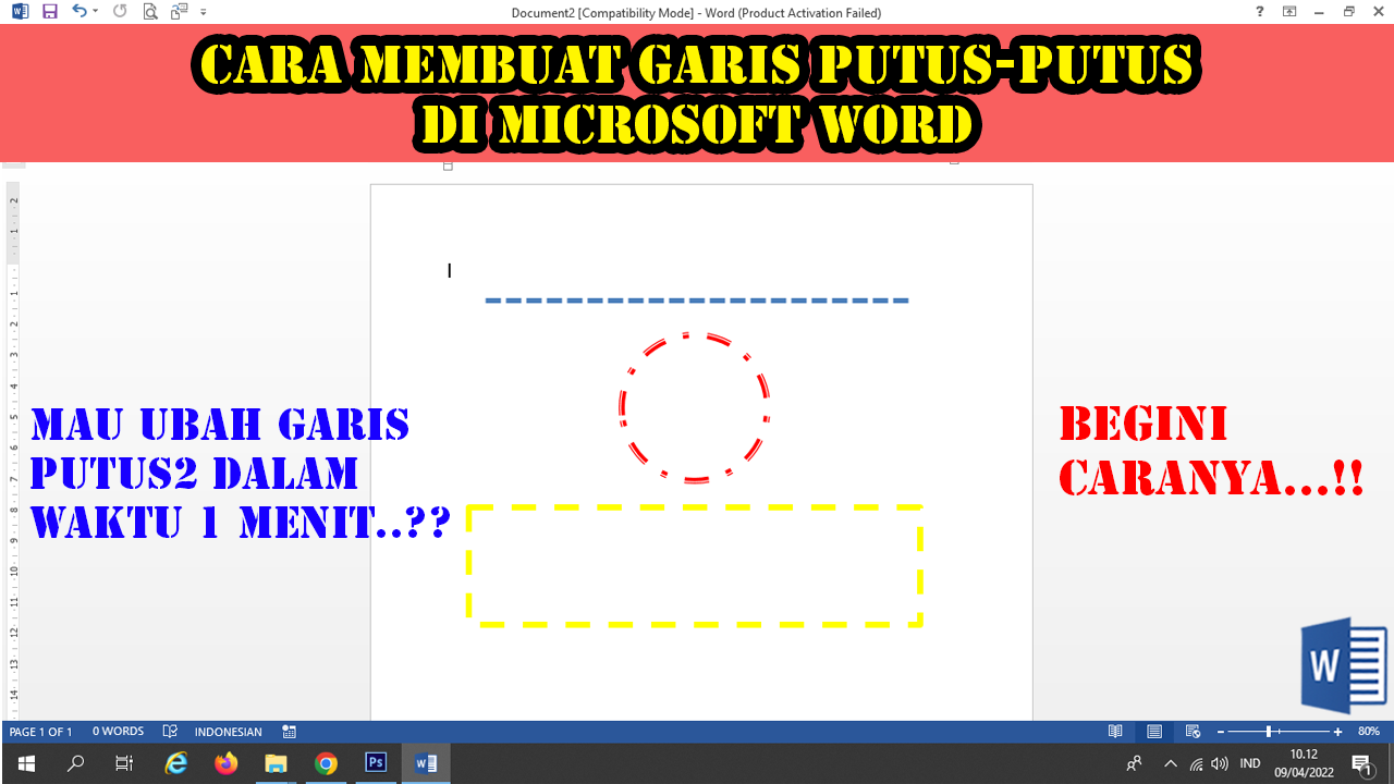 Cara Membuat Garis Putus Putus Di Word Bisa Buat Semua Bentuk