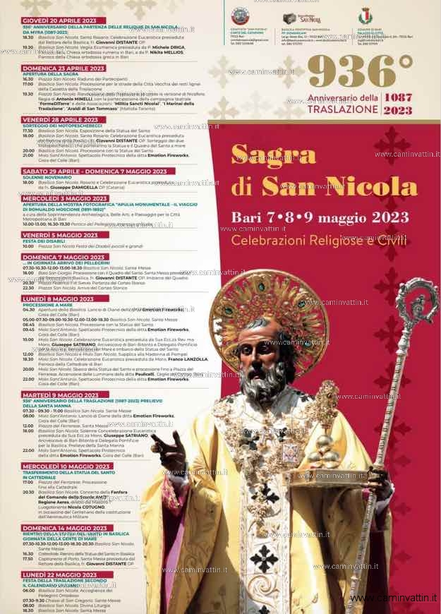 Festa Di San Nicola 2023 A Bari Il Programma Delle Celebrazioni