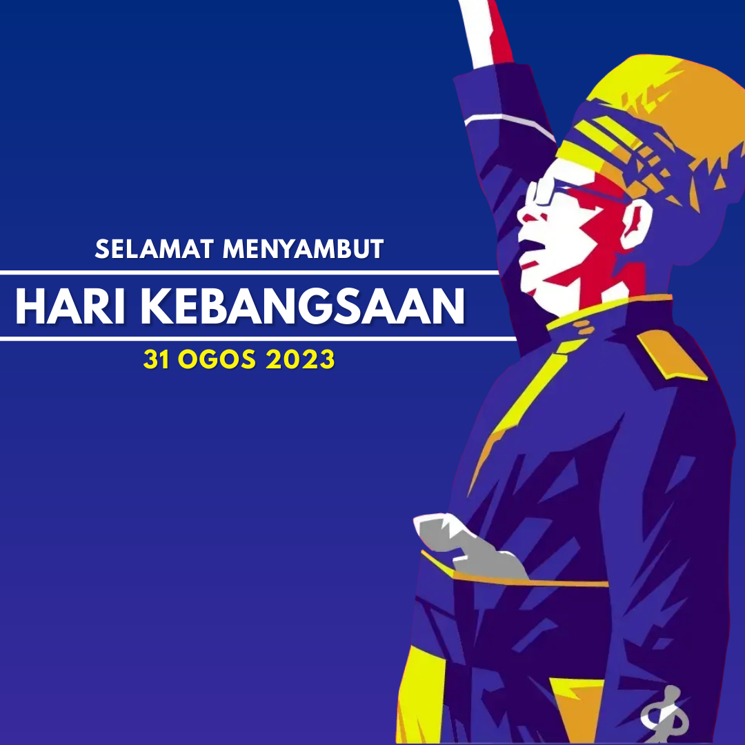 Poster Tema Logo Sambutan Hari Kebangsaan 2023