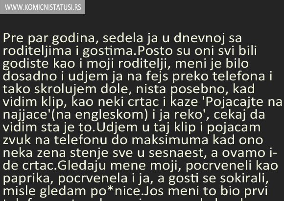 Ispovest Pre Par Godina Sedela Ja U Dnevnoj Sa Roditeljima I Gostima