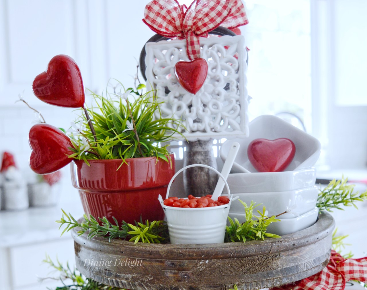 Dining Delight Valentine Tiered Tray Decor