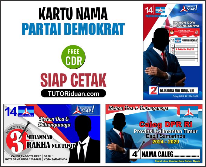 Free 51 Desain Kartu Nama Caleg Peserta Pemilu 2024 Siap Cetak Cdr