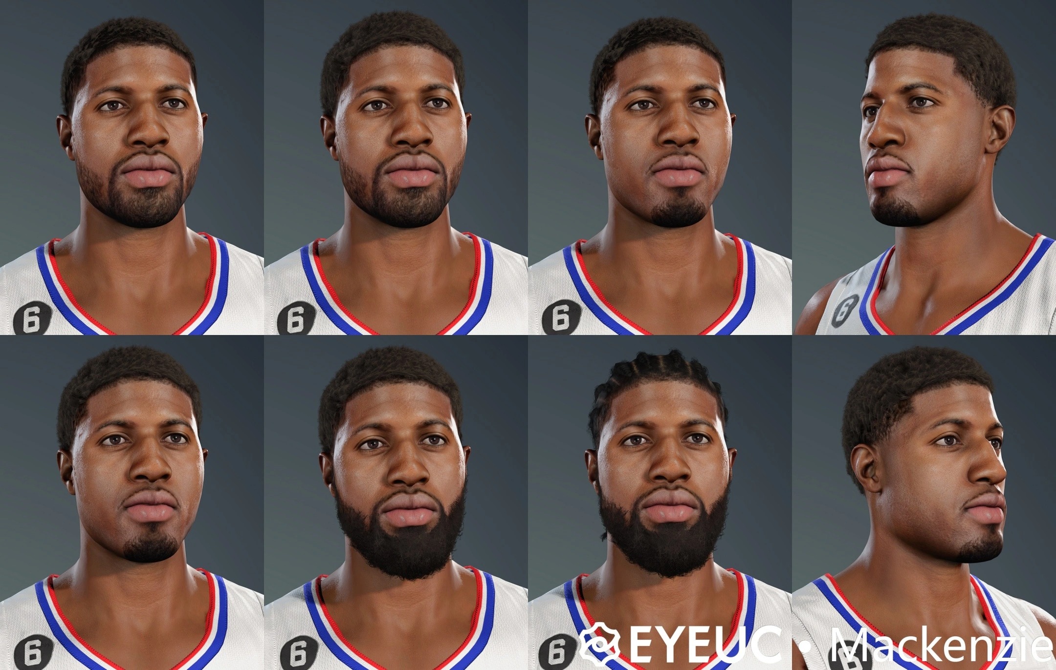 Nba 2k23 Paul George Cyberface And Body Update Multiple Versions By