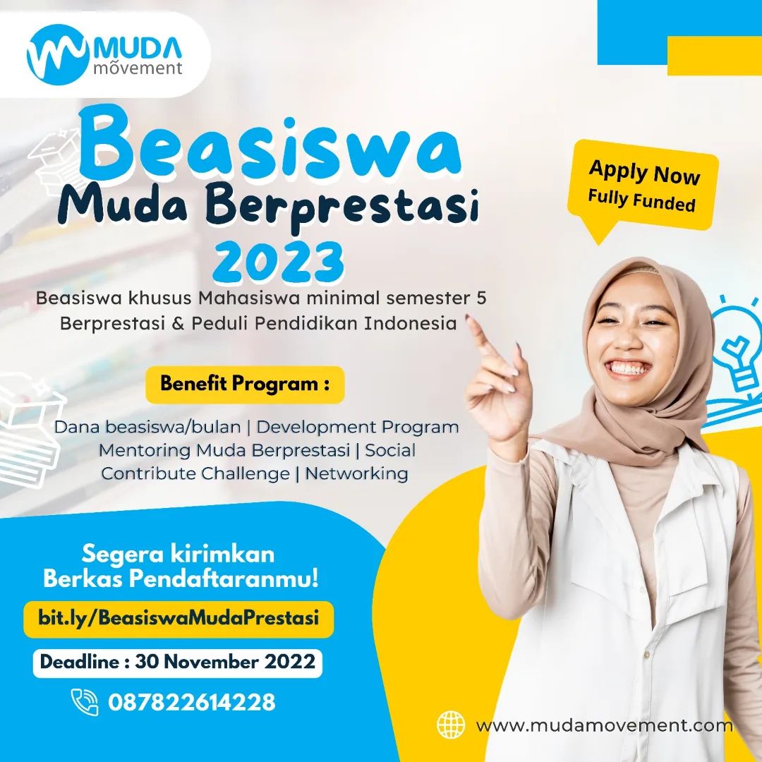 Beasiswa Muda Berprestasi 2023 2024 Idbeasiswa Informasi Beasiswa