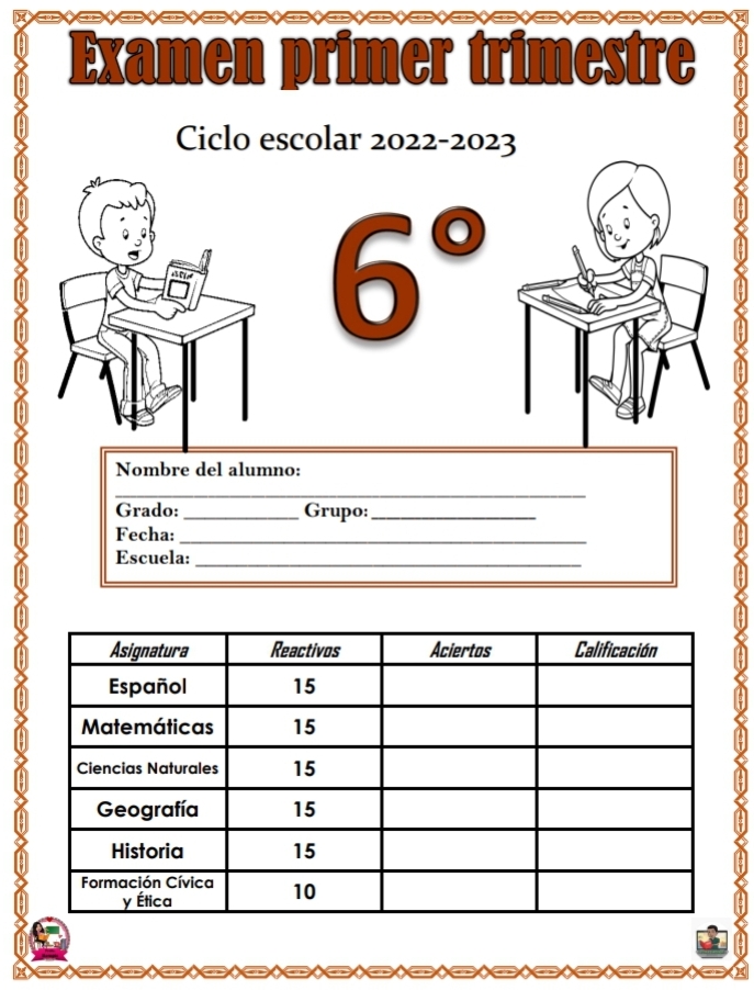 Examen Primer Trimestre Cuarto Grado Con Respuestas K