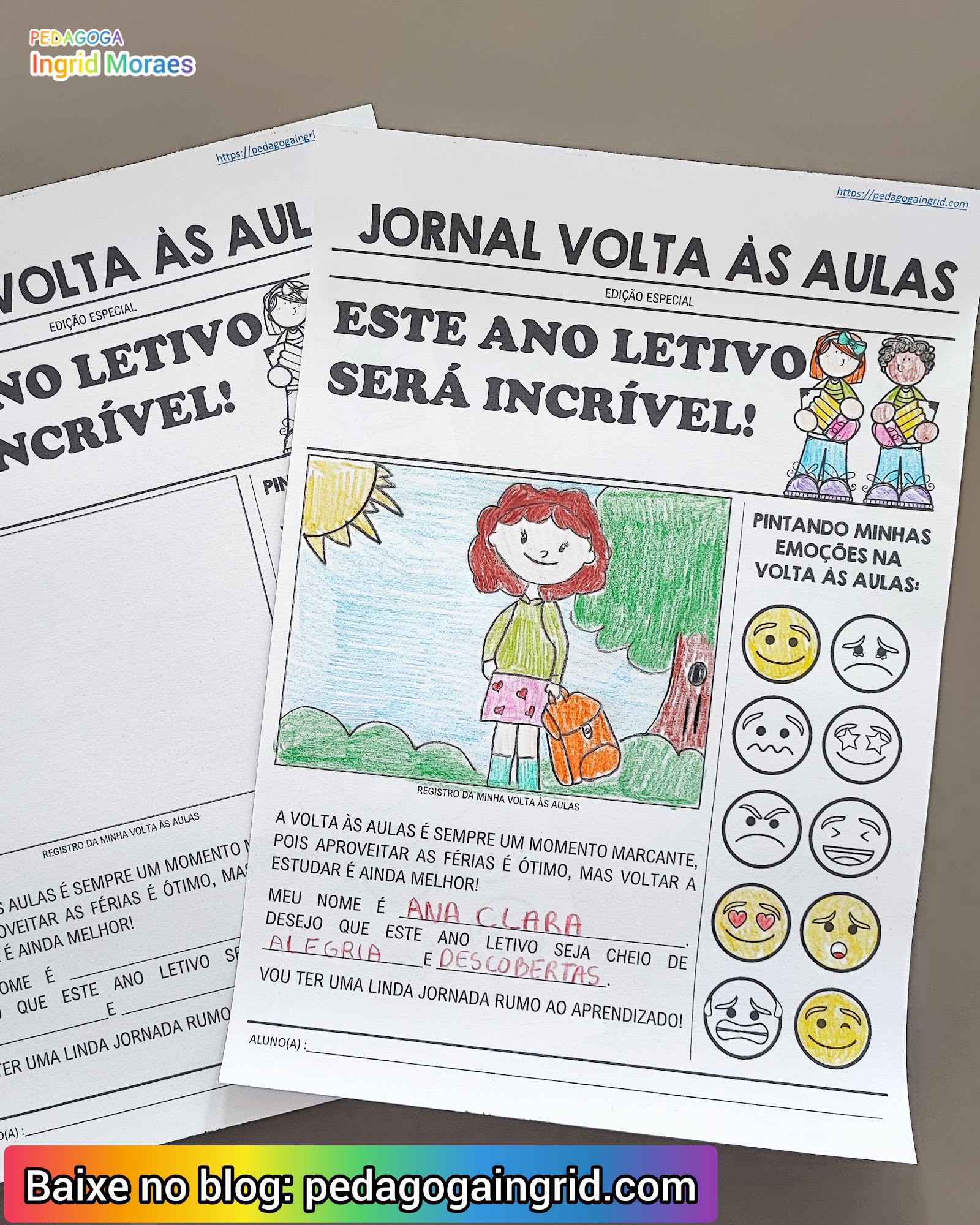 Atividade De Volta Às Aulas Jornal Volta Às Aulas