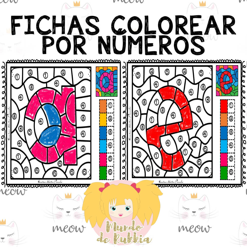 Fichas Para Colorear Por Números Mundo De Rukkia