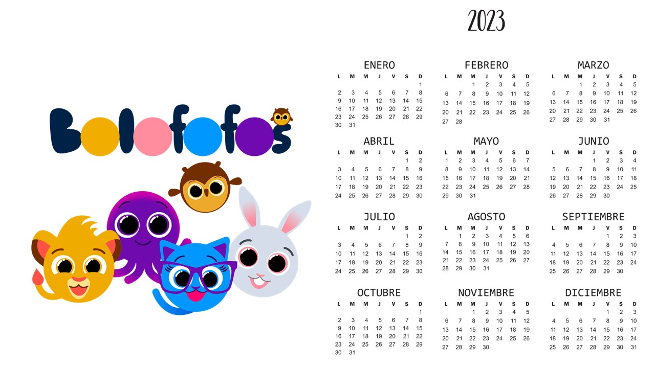 Kits Imprimibles Gratis Calendario 2023 De Bolofofos