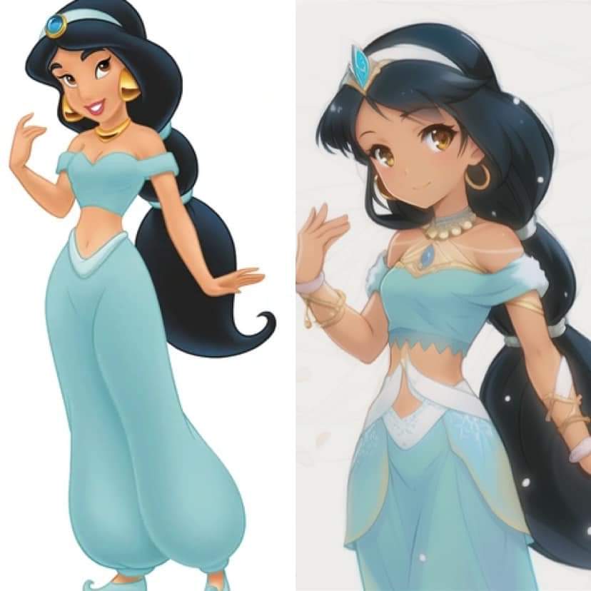 Ilustrações Reimaginam Princesas Disney Em Versão Anime