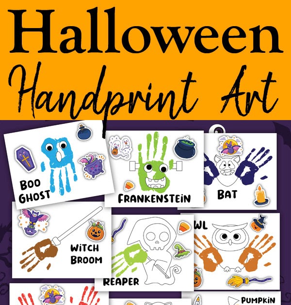 Halloween Handprint Craft Free Printable Crafting Jeannie 58 Off