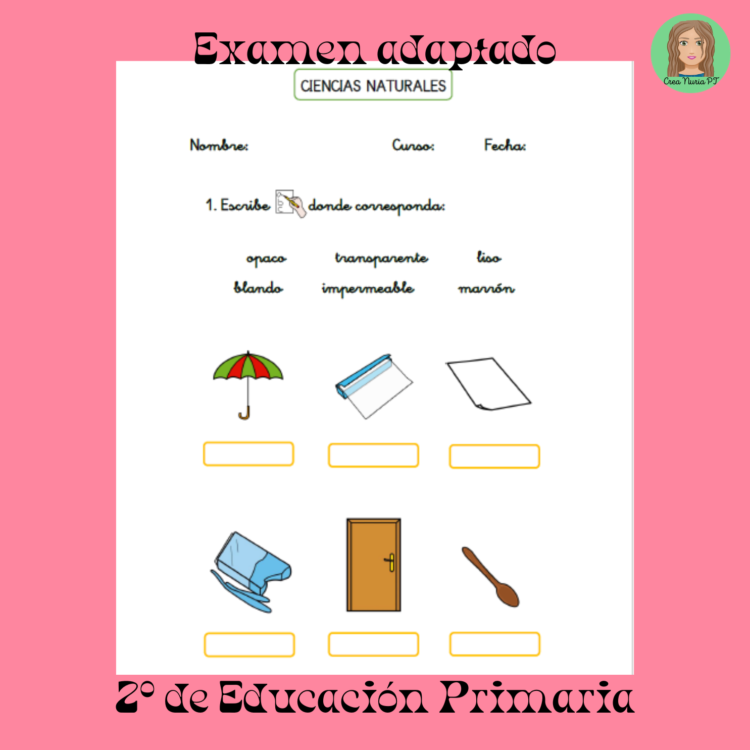 Crea Nuria Pt Examen Adaptado Ciencias Naturales Tema 5