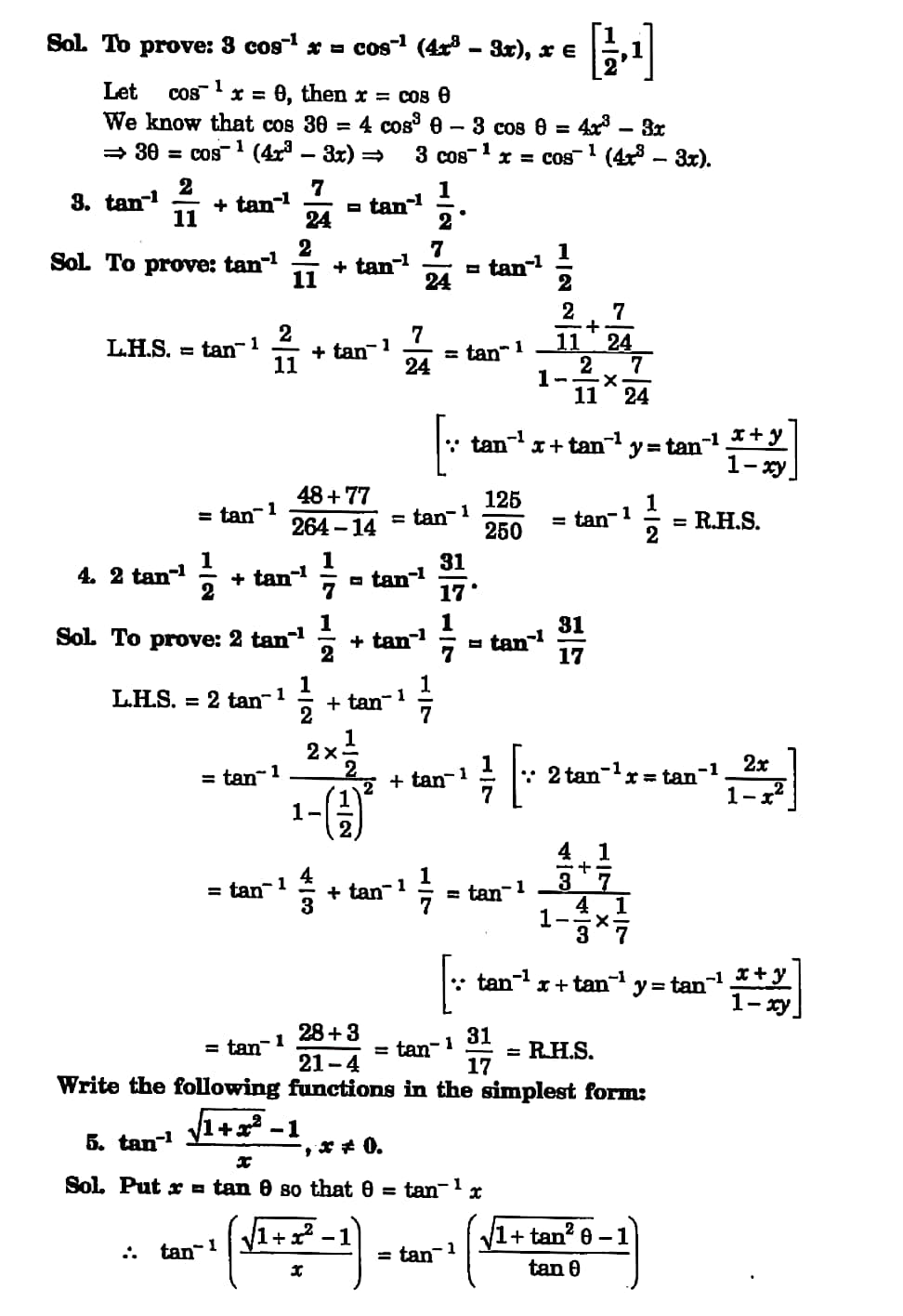 Inverse Trigonometric Functions Class 12 Math Studypur