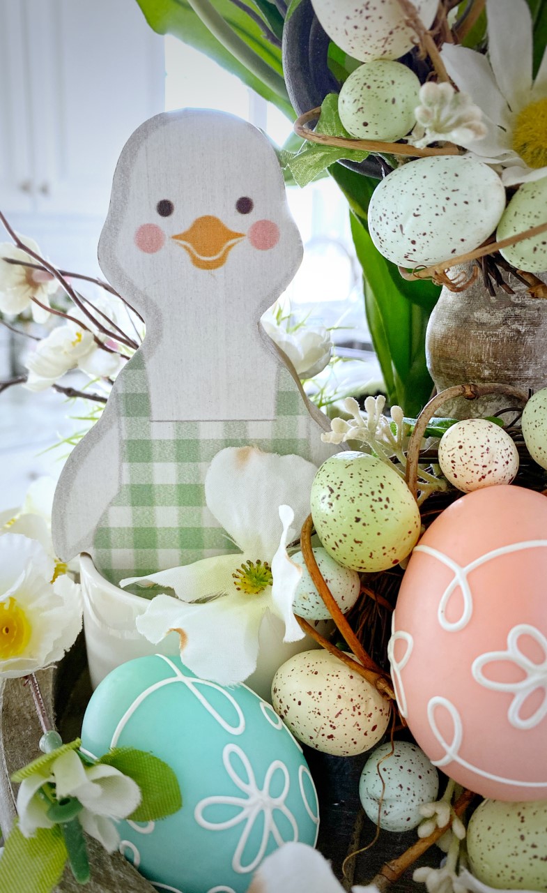 Dining Delight Easter Tiered Tray In Pastels And Gingham