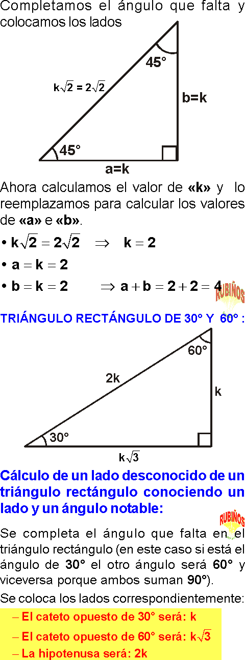 Ángulos De 30º 60° 45° Ejercicios Resueltos Pdf Razones TrigonomÉtricas