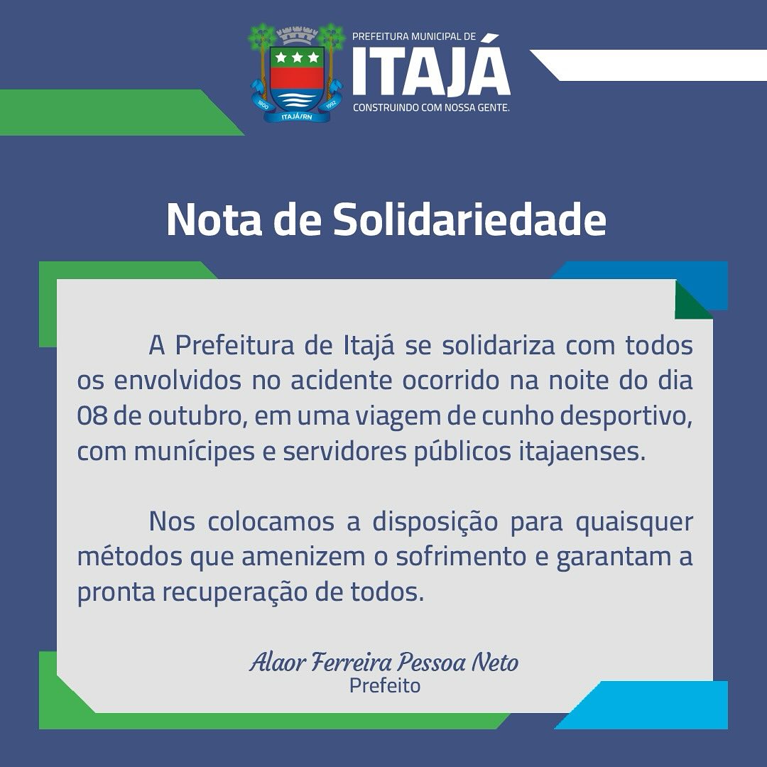 Coelho Fatos E Notícias Nota De Solidariedade Da Prefeitura Municipal