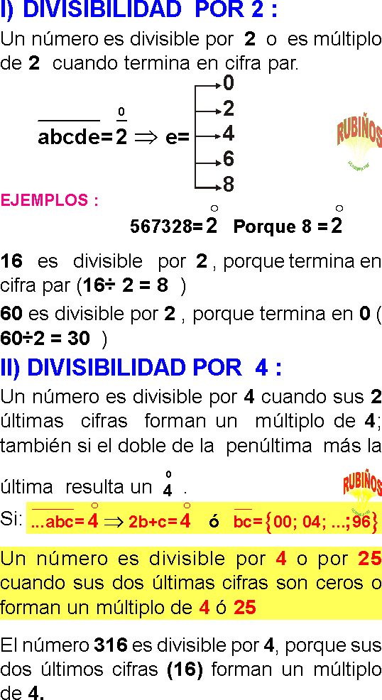 Criterios De Divisibilidad Ejercicios Resueltos Pdf