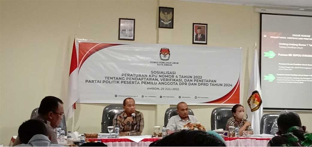 Kpu Kota Ambon Gelar Sosialisasi Pkpu No 4 Tahun 2022 Dhara Pos