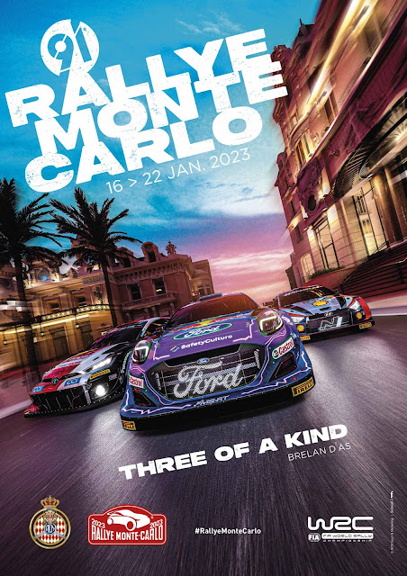 Cartel 91 Rallye Automobile De Monte Carlo 2023