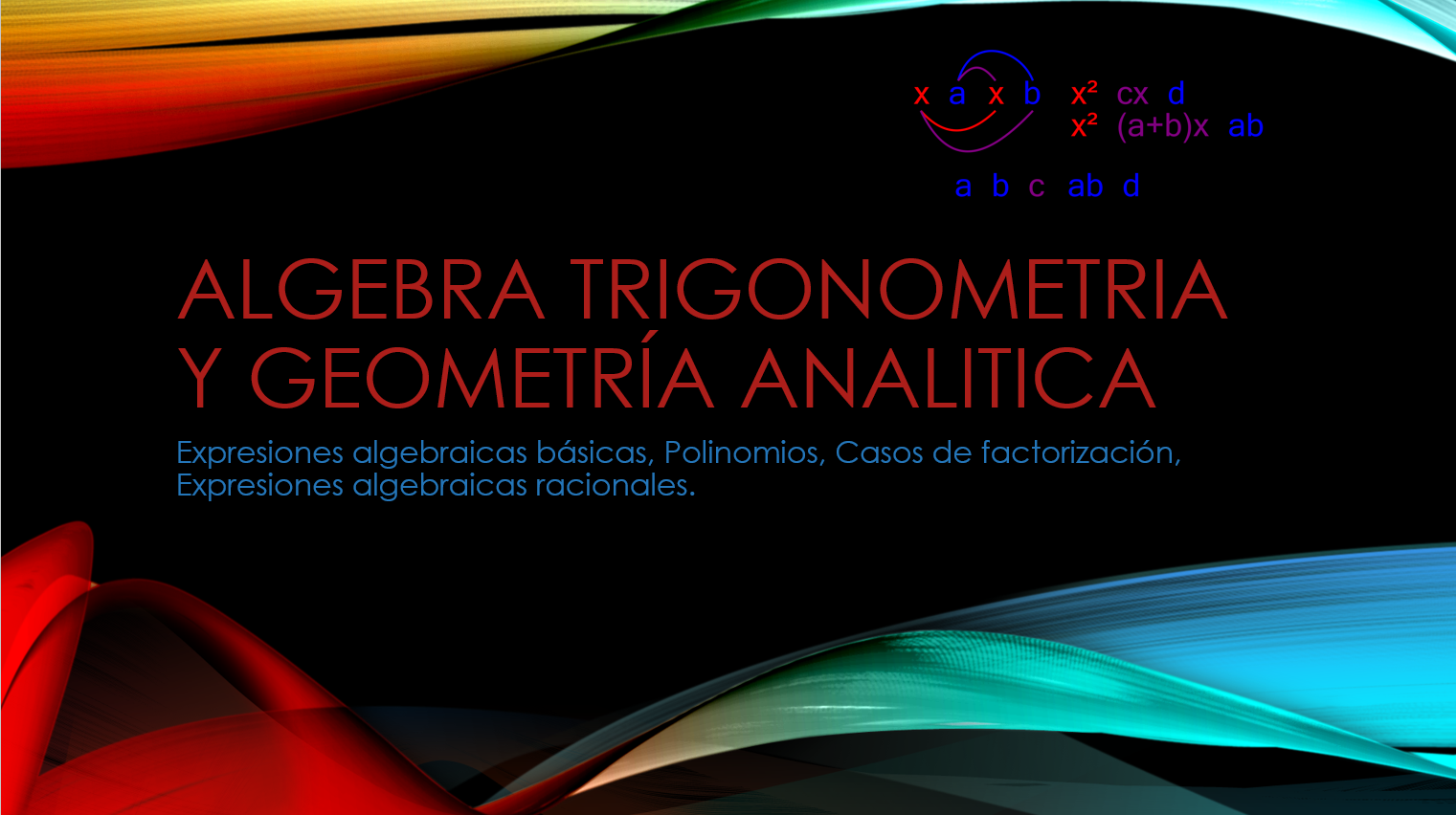 Algebra Trigonometría Y Geometría Analítica Lenguaje Algebraico Y