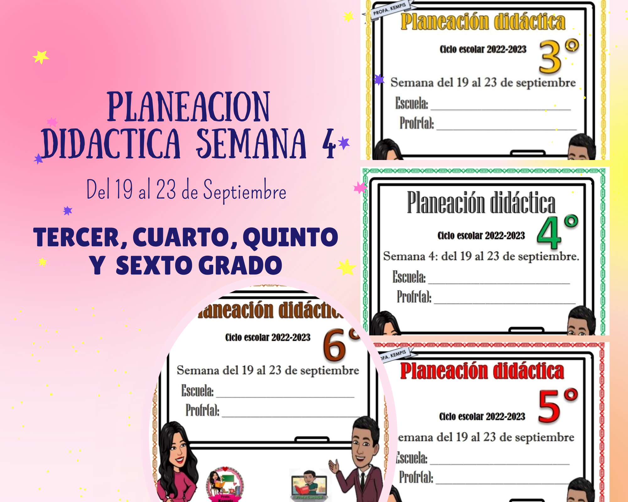 Planeacion Didactica Semana 4 Tercer Cuarto Quinto Y Sexto Grado