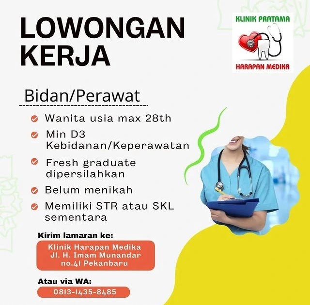 Lowongan Kerja Bidanperawat Klinik Harapan Medika Oktober 2022