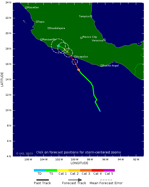 Alerta Máxima En México Huracán Otis En Vivo Y Su Trayectoria