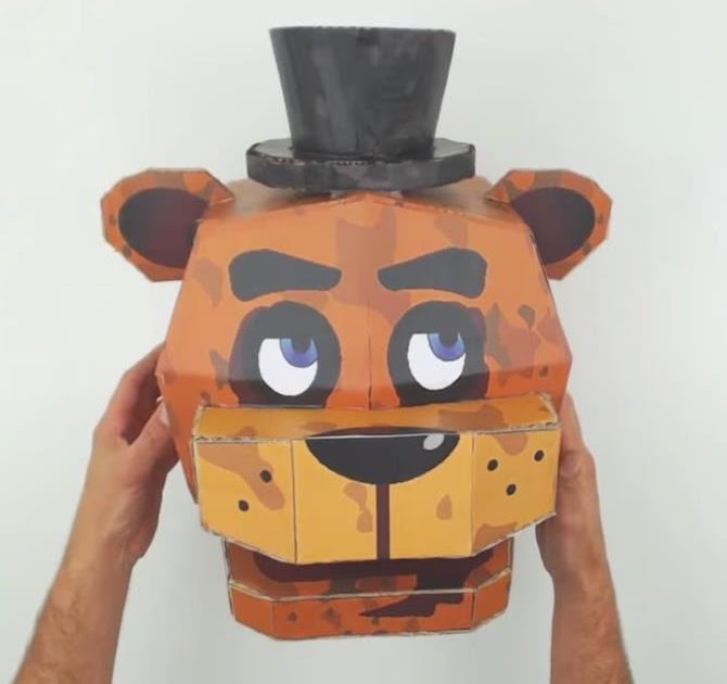 Papermau Five Nights At Freddys Freddy Wearable Cardboard Mask