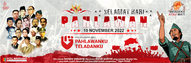 Template Desain Spanduk Banner Hari Pahlawan 2022 Coreldraw Intel