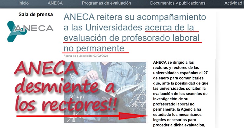 Jóvenes Investigadores Y Precarios Ccoo Aneca Desmiente A Los