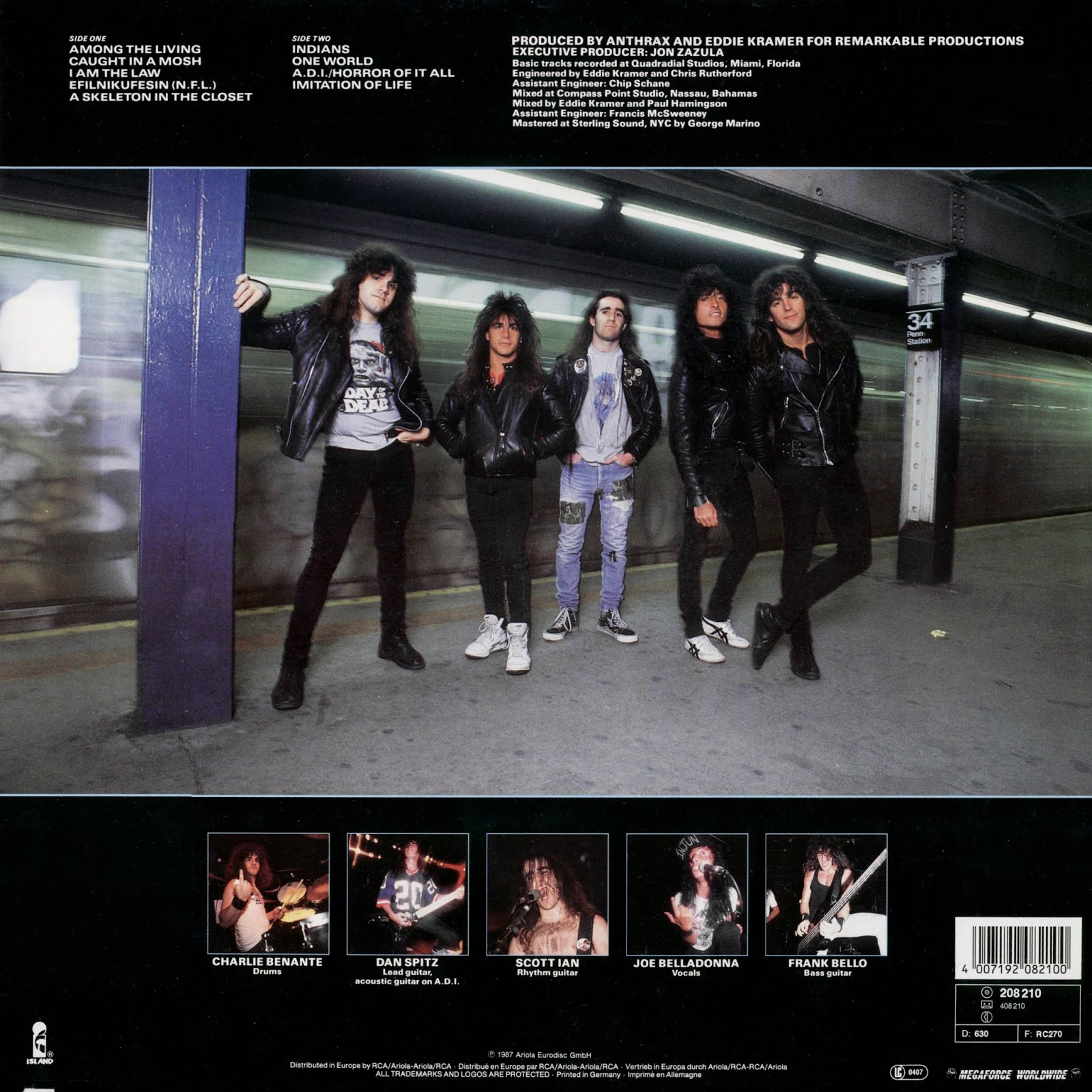 1987 Among The Living Anthrax Rockronología