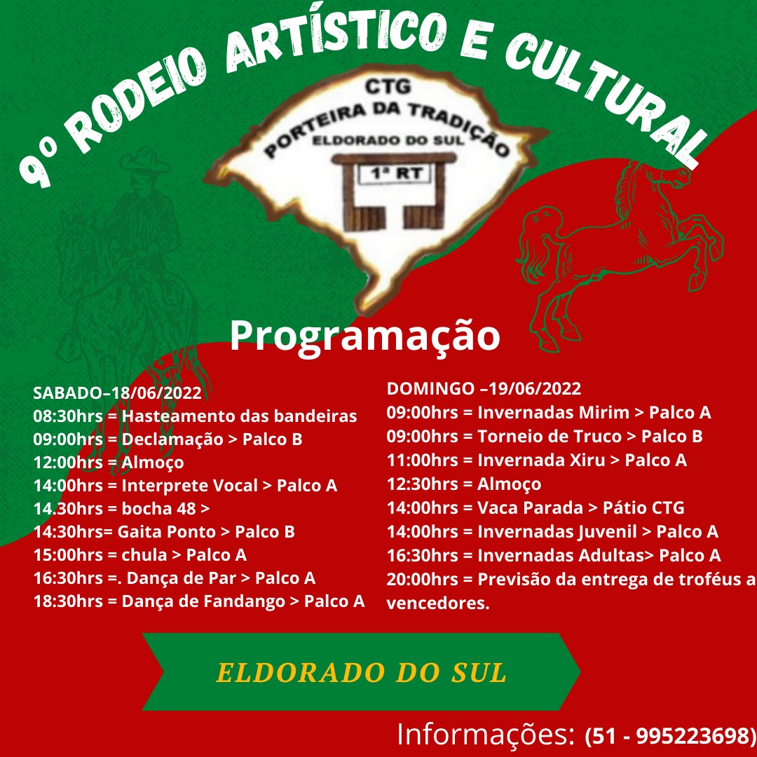 Tradição Folclore E Cultura Gaúcha 9º Rodeio Artistico Cultural E